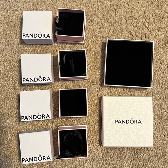 Pandora | Jewelry | Pandora Ringcharm Necklace Gift Boxes | Poshmark